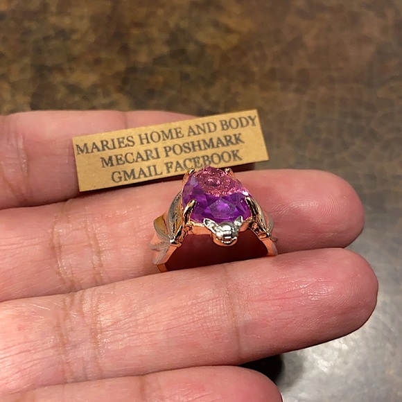 Jewelry | Bat Ring Purple Lacey Gold Silver Spooky Goth Boho New ...